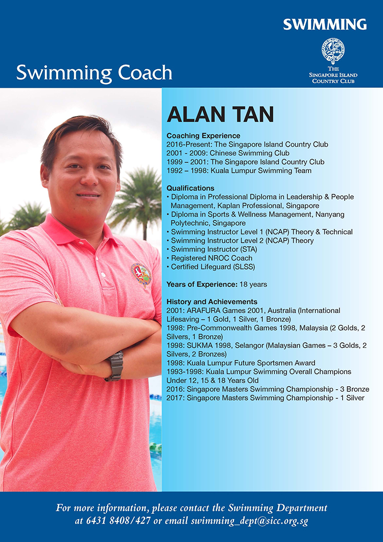 SWIMMING _ ALAN TAN – The Singapore Island Country Club