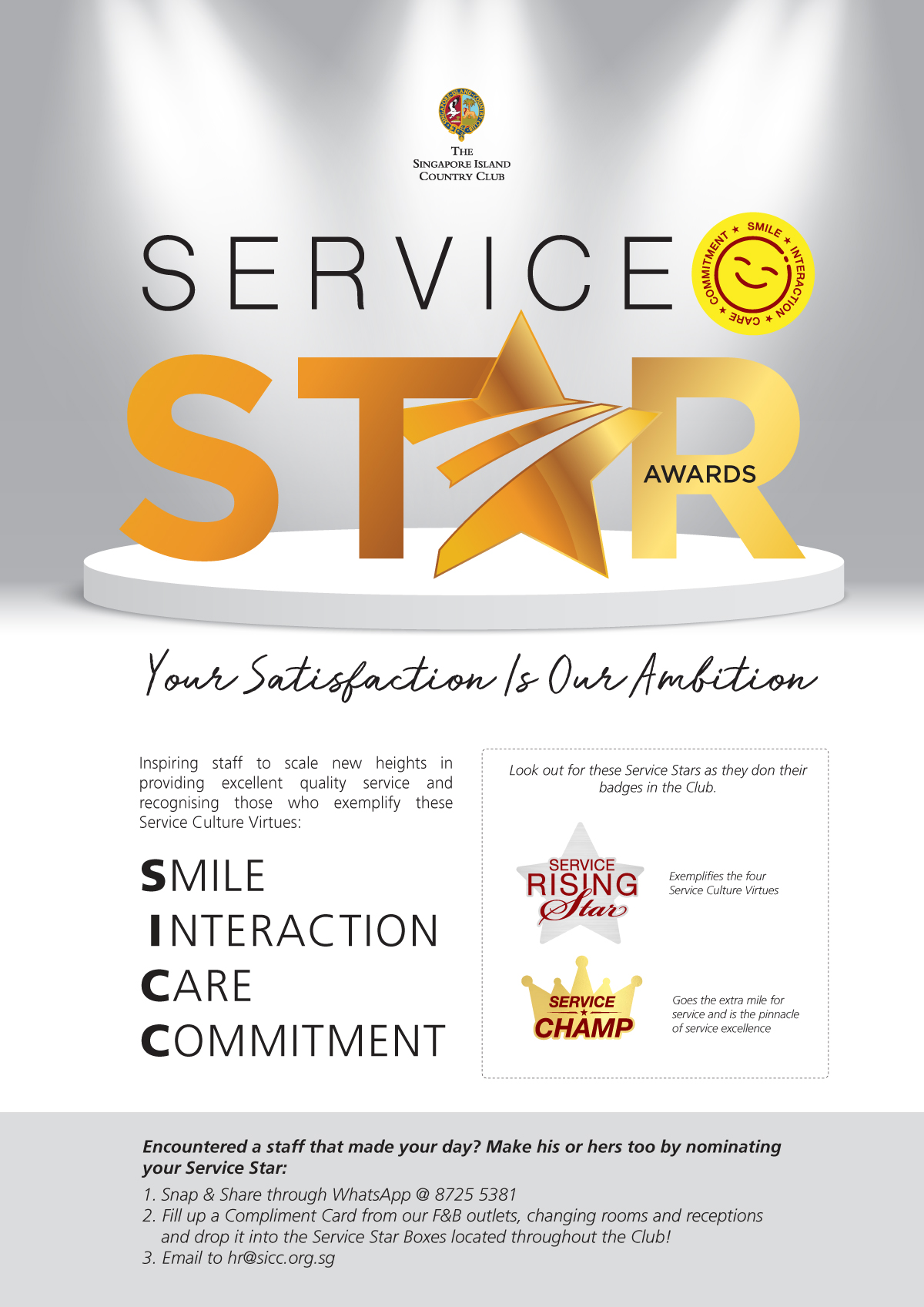 Sicc Service Star Awards The Singapore Island Country Club