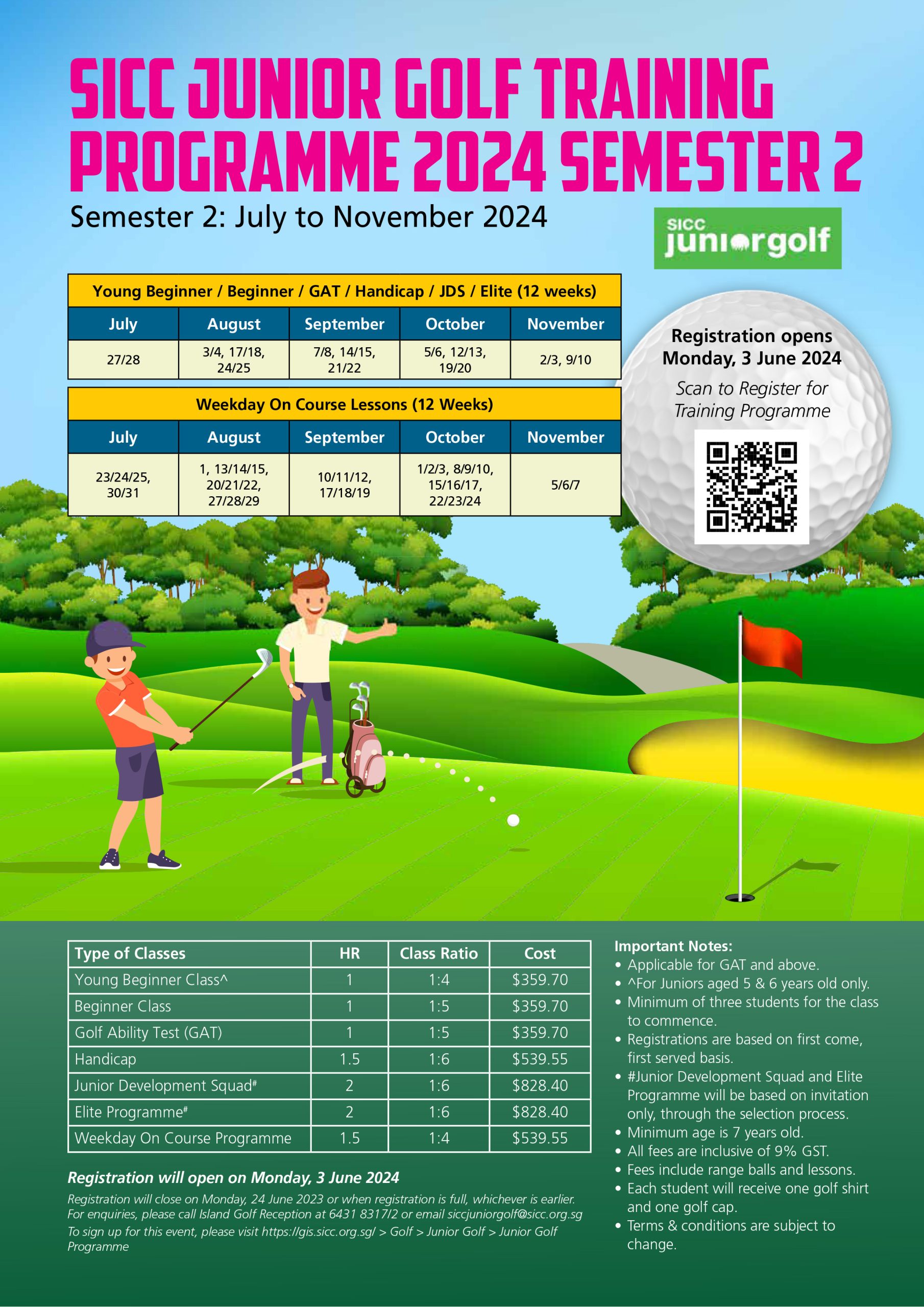 JUNIOR GOLF TRAINING PROGRAMME – The Singapore Island Country Club