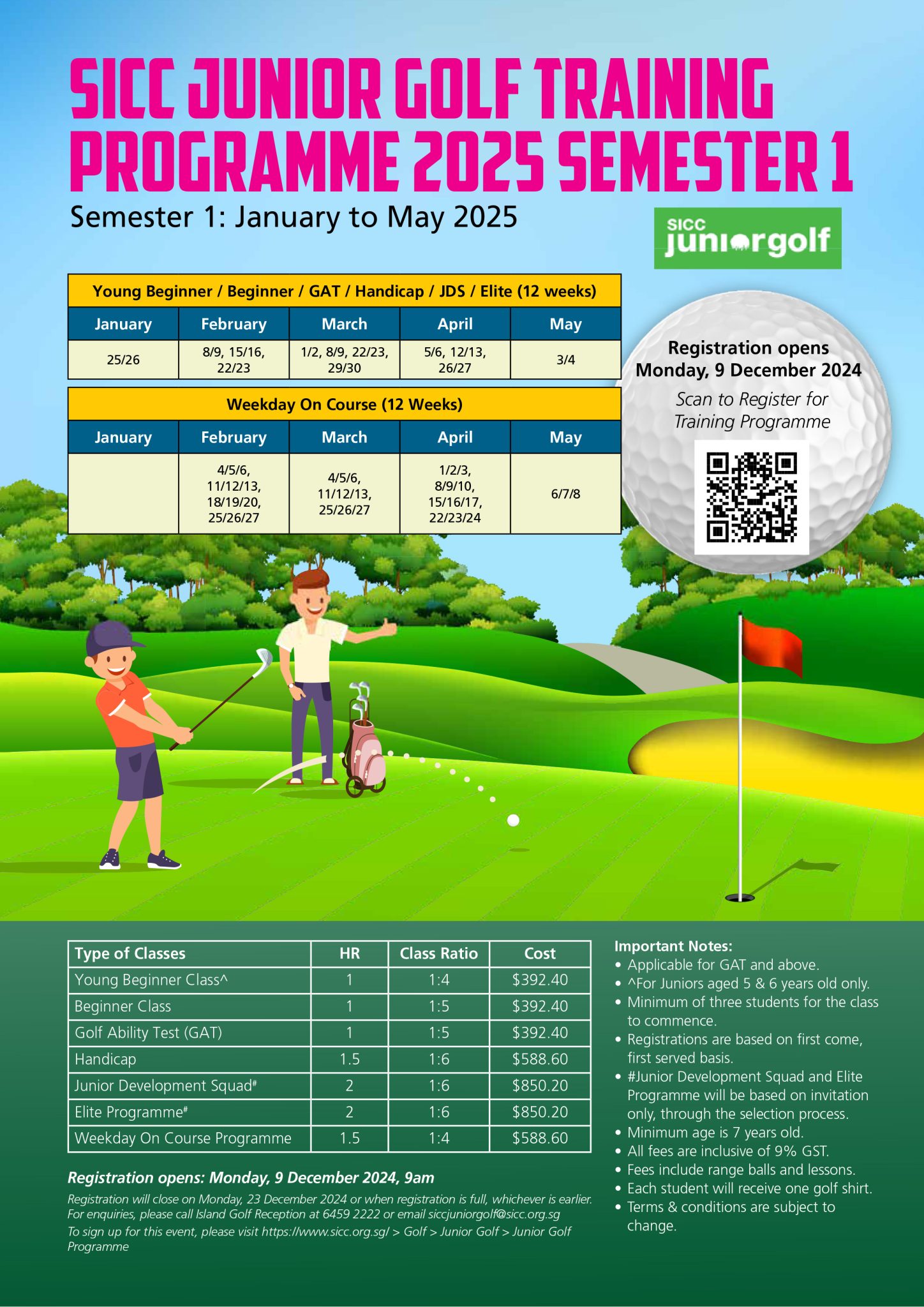 JUNIOR GOLF TRAINING PROGRAMME – The Singapore Island Country Club