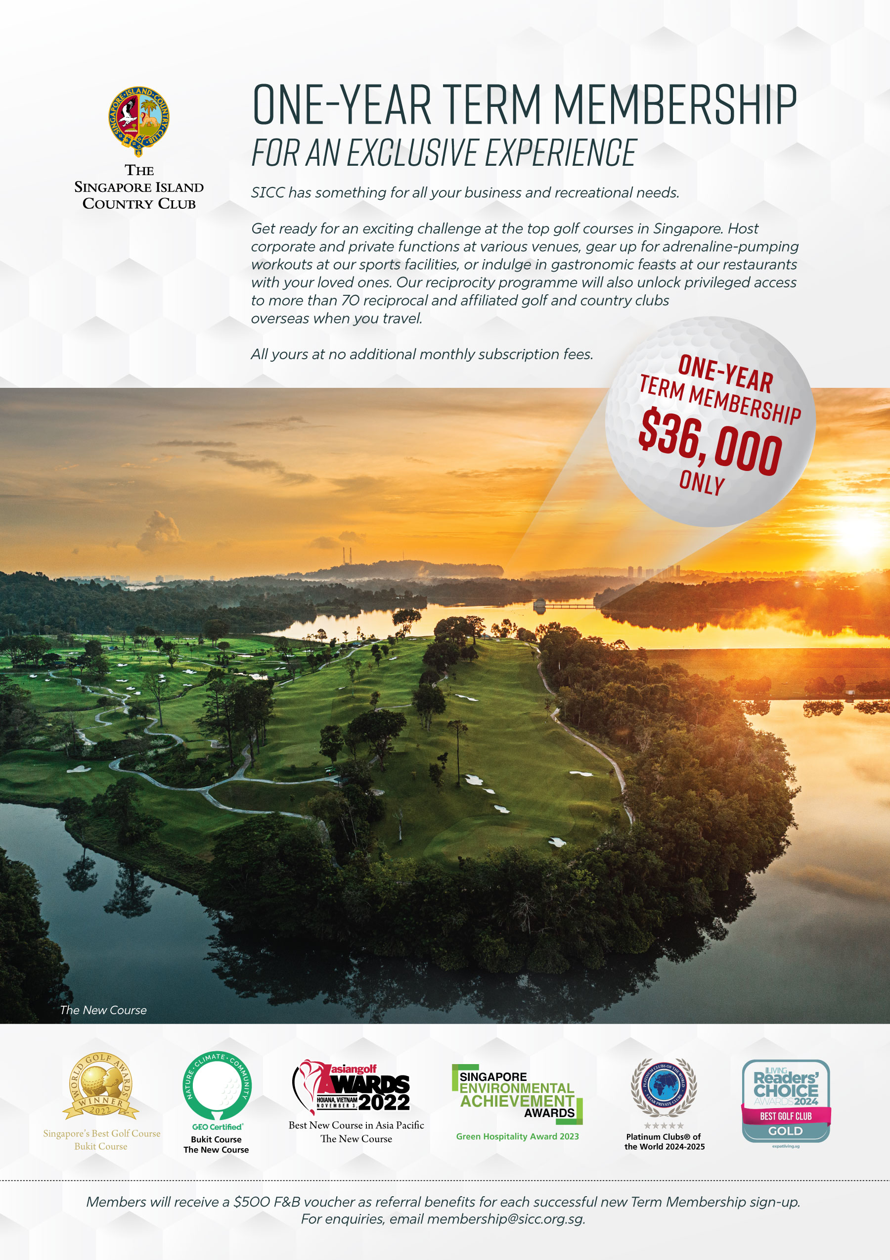 Term Membership Ads – The Singapore Island Country Club